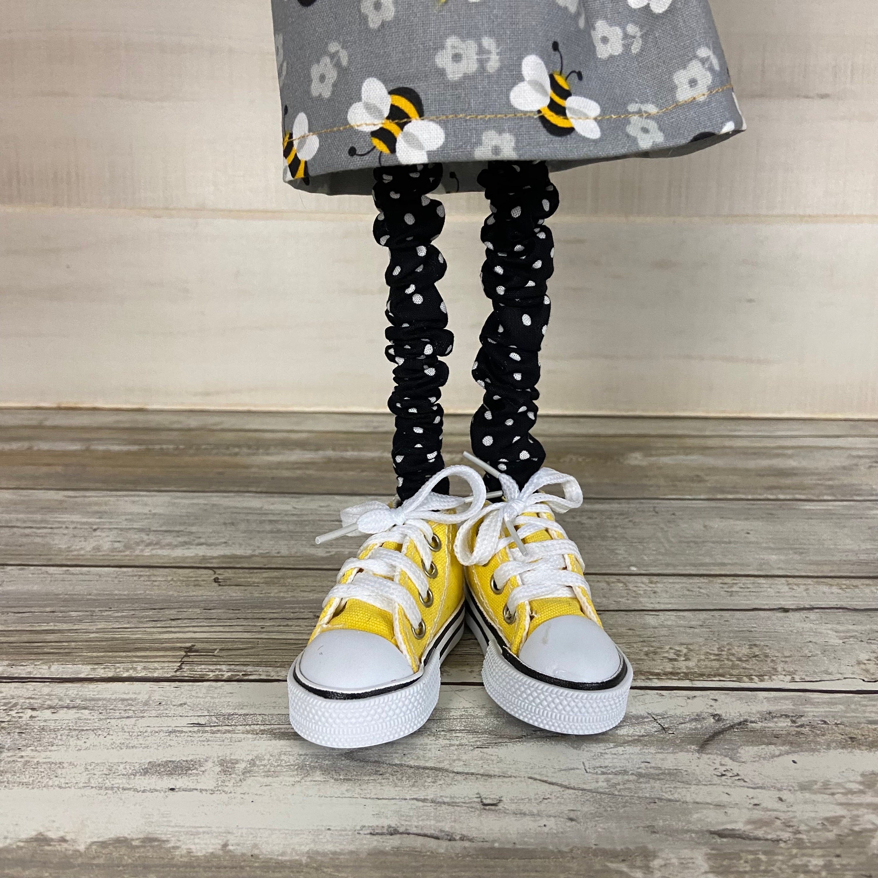 Bumble Bee Girl Gnome Farmhouse Home Decor Handmade Honey Comb Long ...