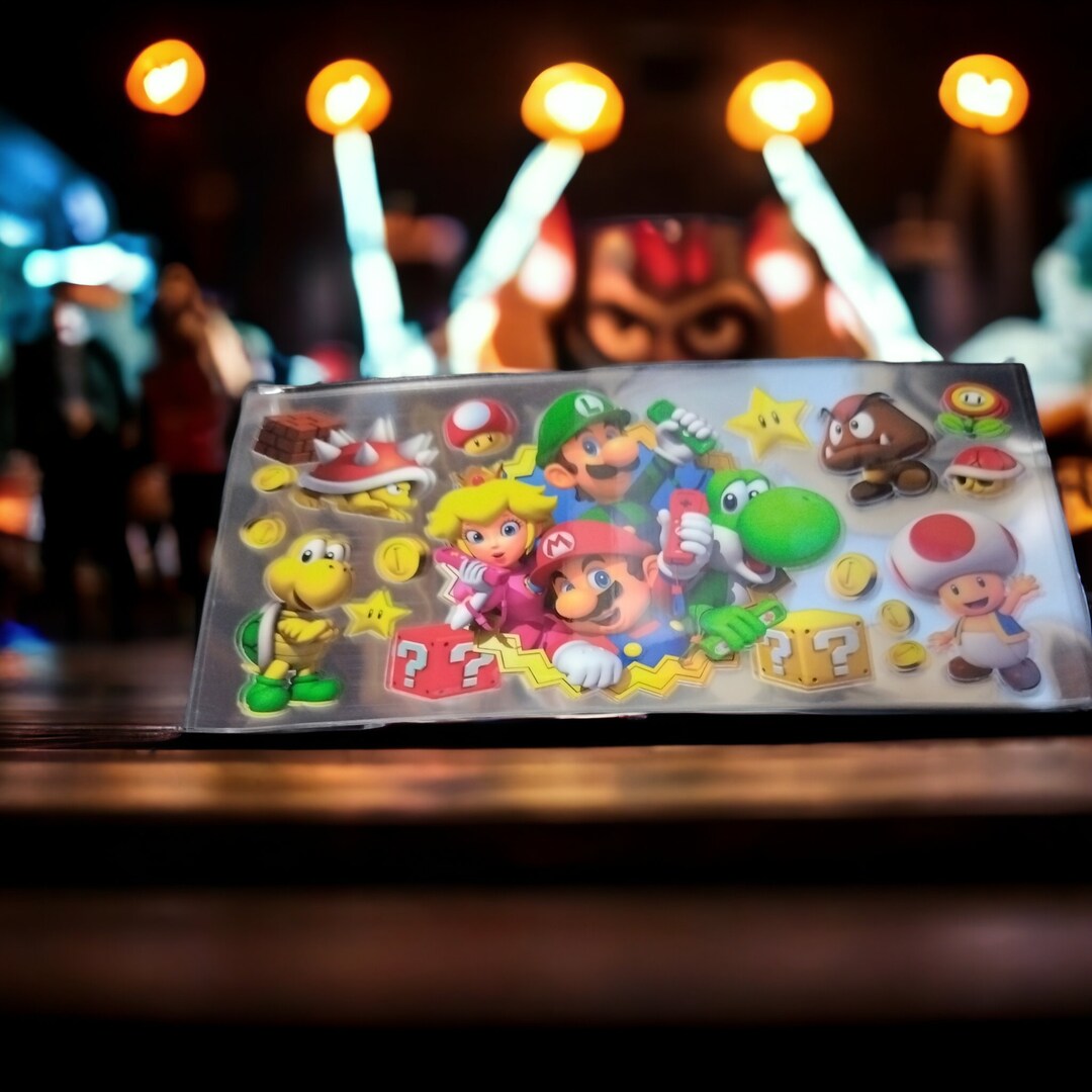 Mario Bros. Glass Can Wrap, Full Cup Wrap for 16oz Glass Can Wrap ...