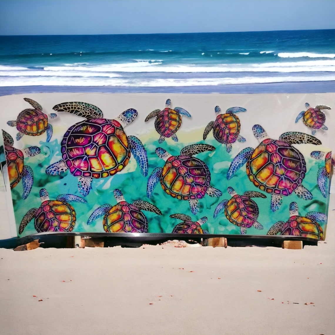 Sea Turtles Glass Can Wrap Full Cup Wrap for 16oz Glass Can - Etsy