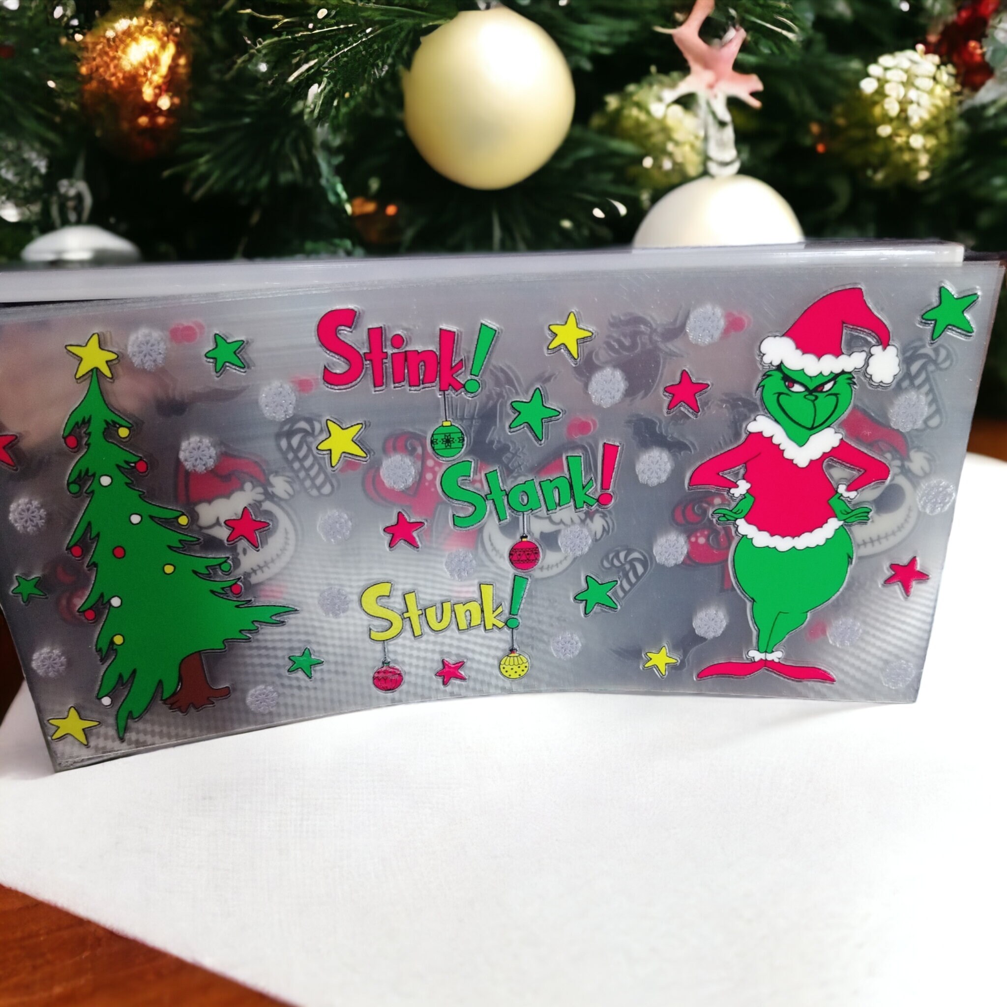 Stink, Stank, Stunk Glass Can Wrap, Full Cup Wrap for 16oz Glass Can ...