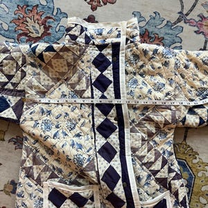 Purple and Blue Toile Quilted Jacket - Etsy