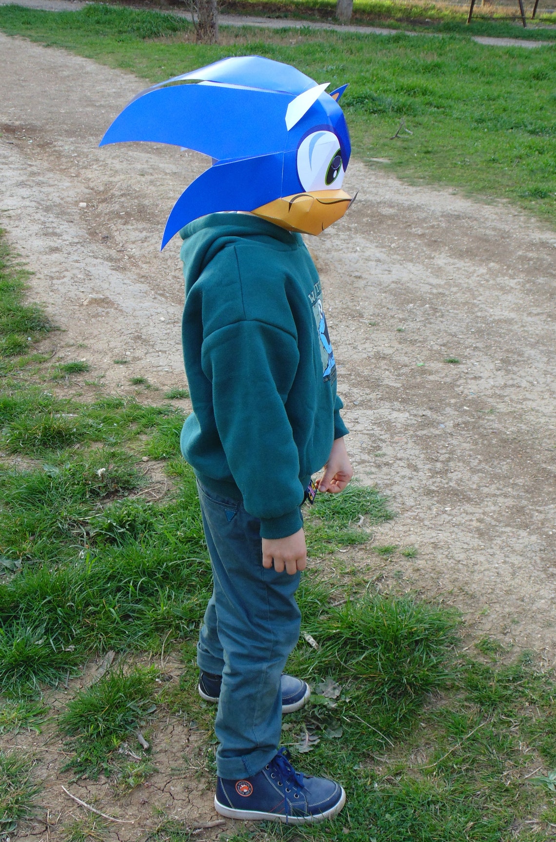 Sonic Mask Sonic Costume Sonic Paper Mask Sonic the - Etsy
