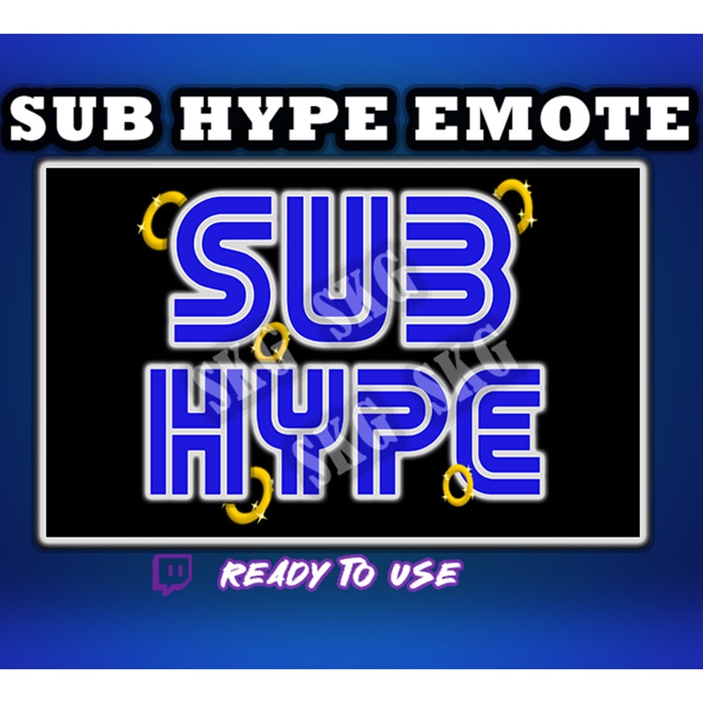 Twitch Emote / Sub Hype Sega Rings - Etsy