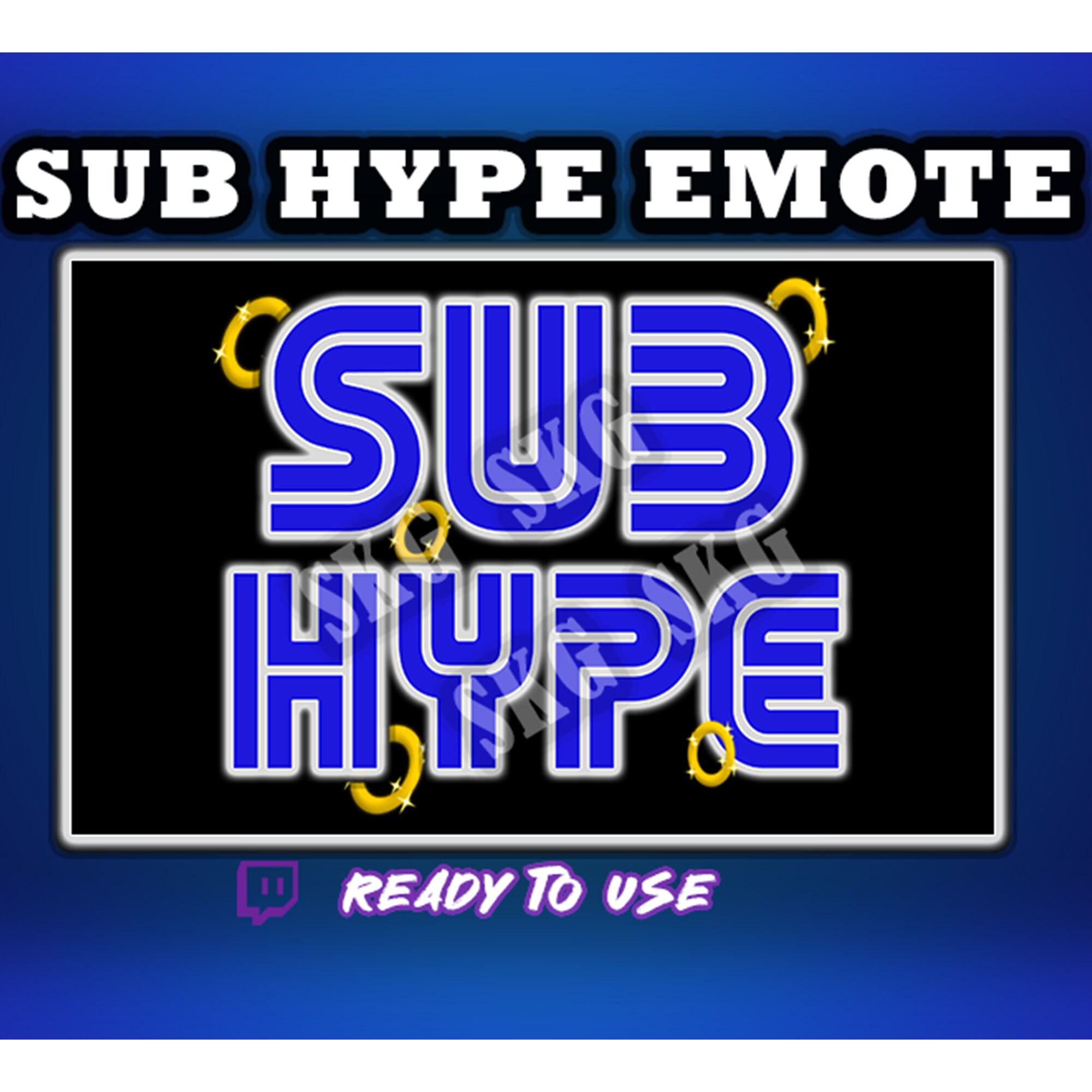 Twitch Emote / Sub Hype Sega Rings - Etsy