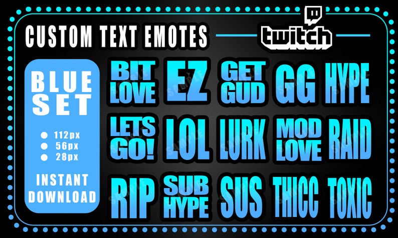 15x Emote for Streamers | Twitch Emotes | Text Emote | Static Emote ...