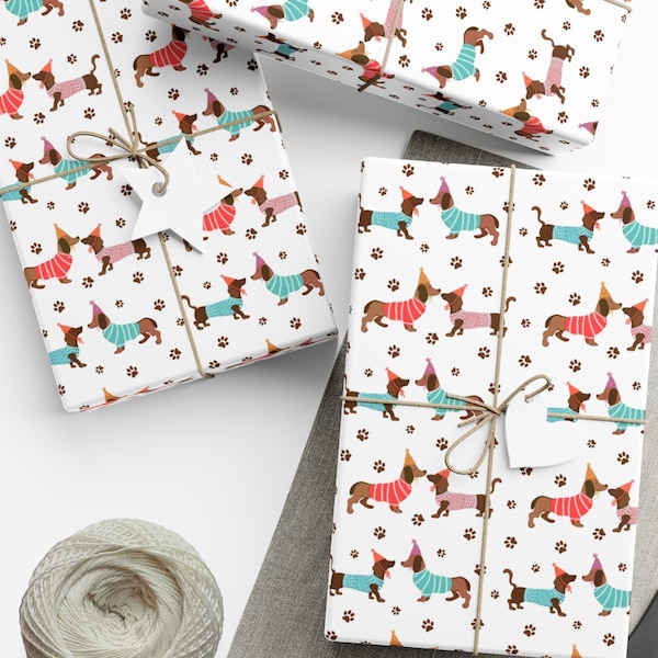 Dog Wrapping Print - Etsy