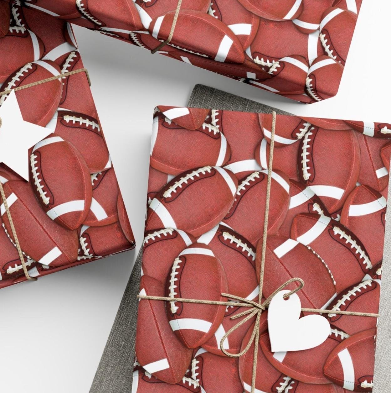Football Gift Wrap, Birthday Wrapping Paper, Sports Wrapping Paper ...
