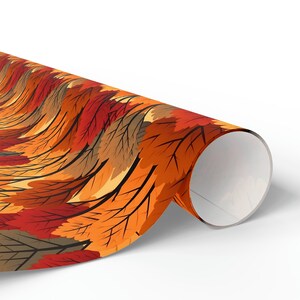 Autumn Trees Gift Wrap, Fall Foliage Season, Birthday Wrapping Paper ...