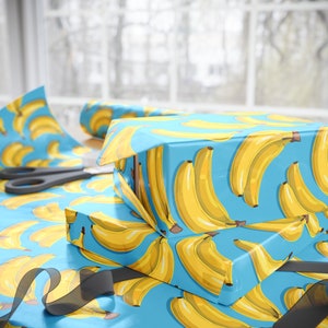 Banana Gift Wrap, Pop Art Aesthetic, Premium Paper, Wrapping Paper ...