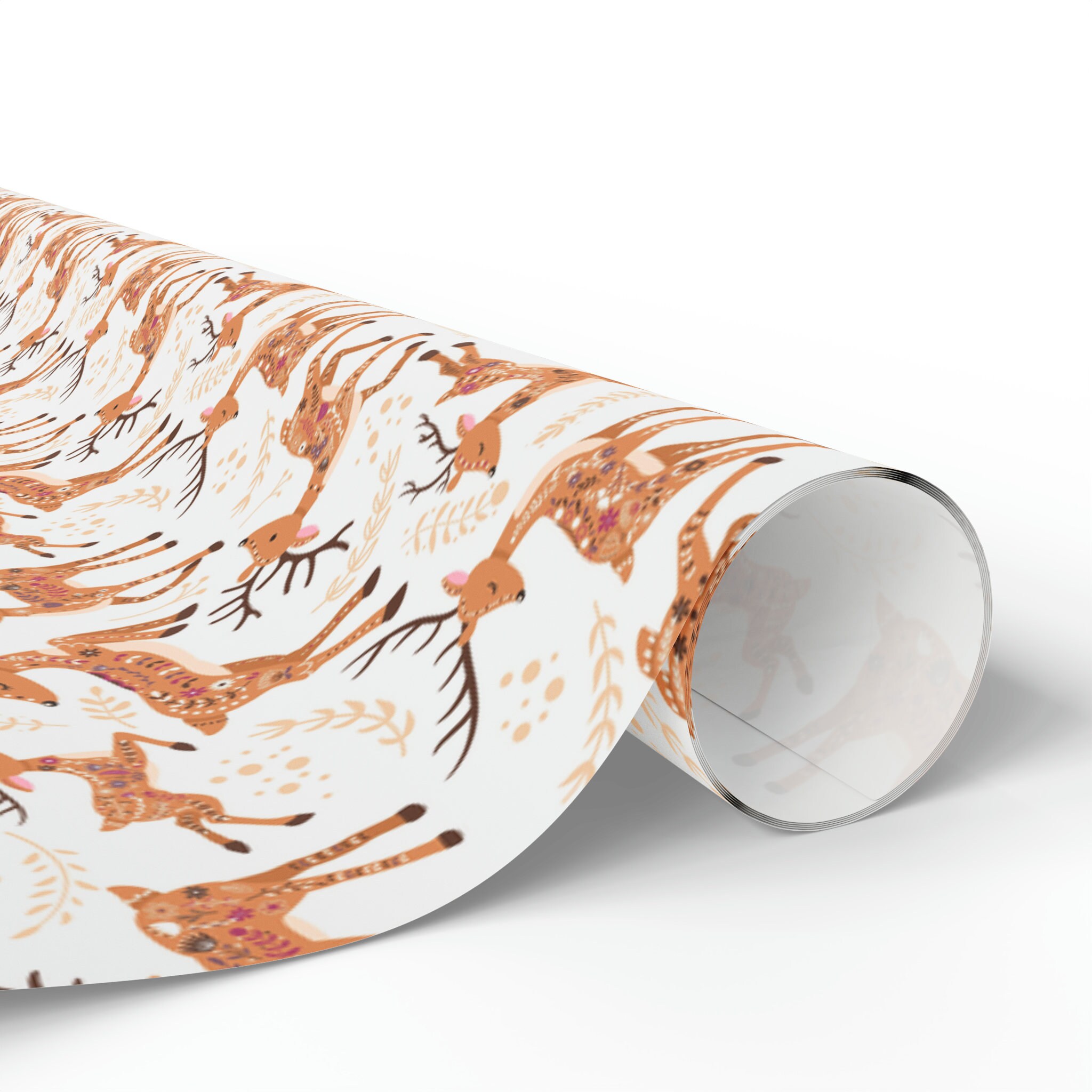 Christmas Gift Wrap Reindeer Wrapping Paper Christmas - Etsy