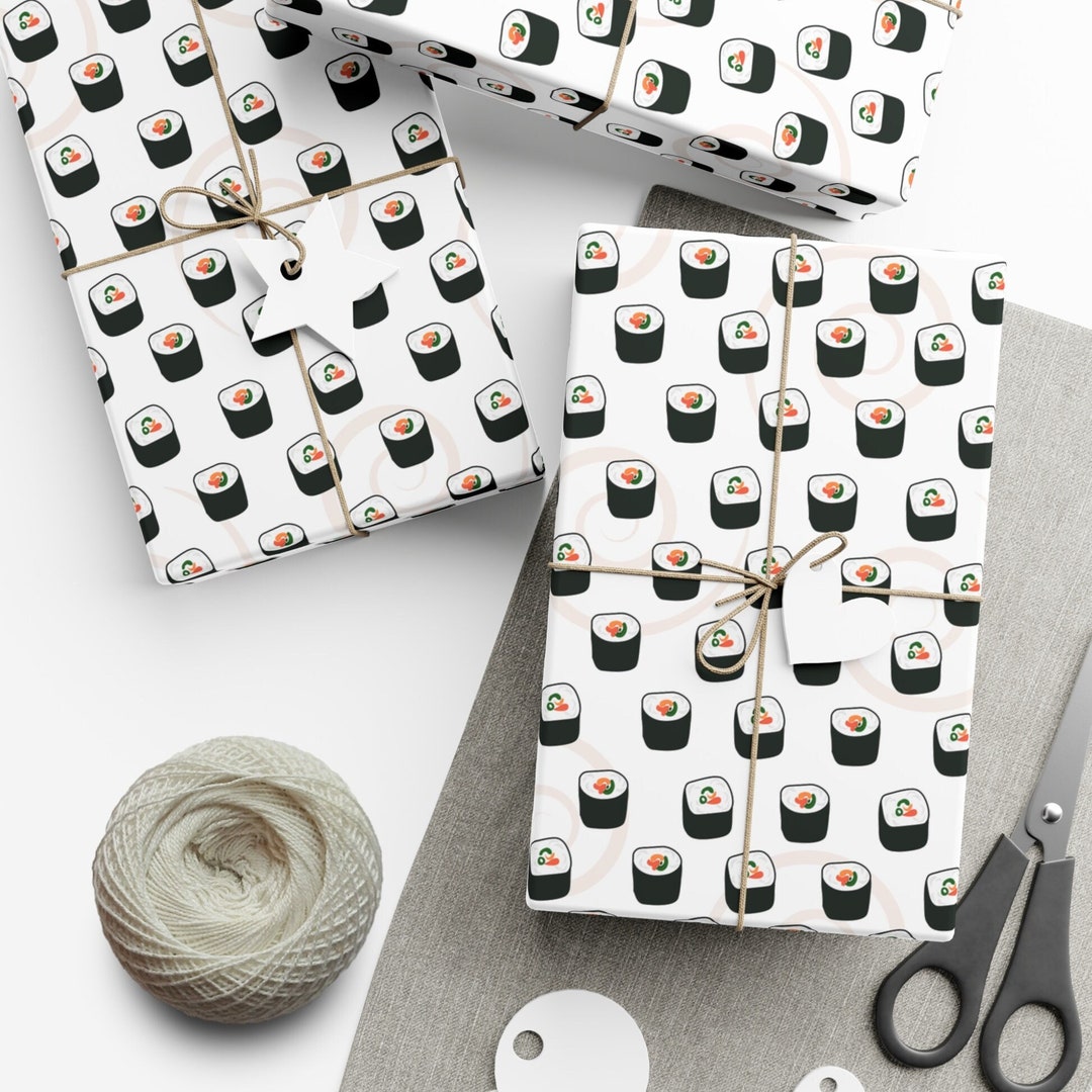 Sushi Wrapping Paper, Sushi Gift Wrap, Wrapping Paper Rolls, Birthday ...