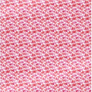Valentine's Hearts Wrapping Paper, Watercolor Hearts Design, Valentine ...