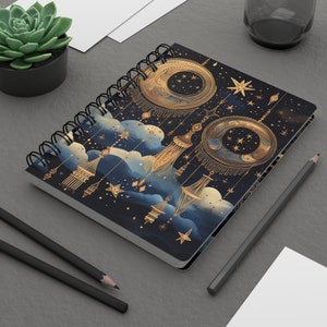 Personalized Celestial Journal, Night Sky Dream Notebook, Small Travel ...