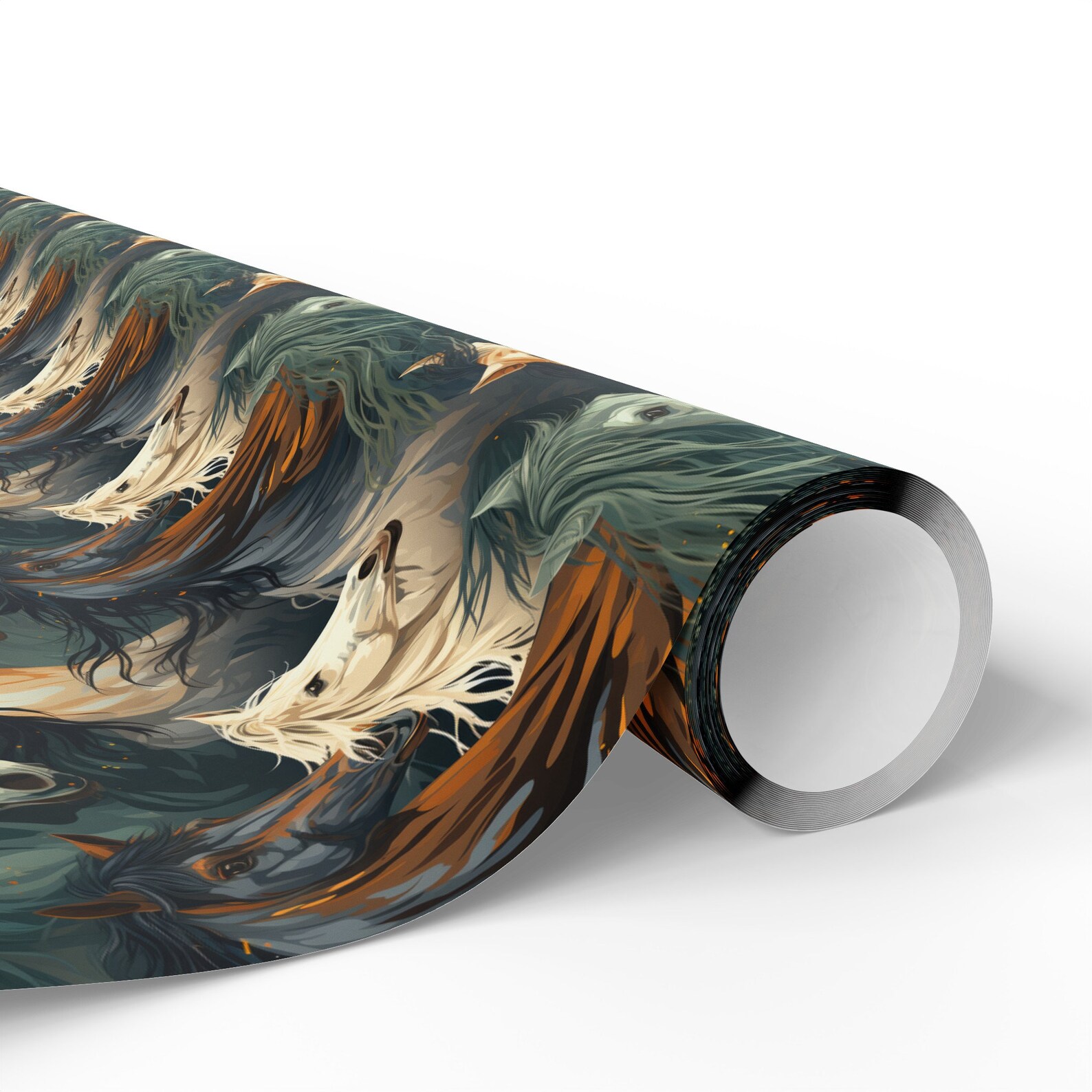 Running Horses Wrapping Paper, Horse Lover Gift Wrap, Wrapping Paper ...