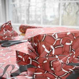 Football Gift Wrap, Birthday Wrapping Paper, Sports Wrapping Paper ...