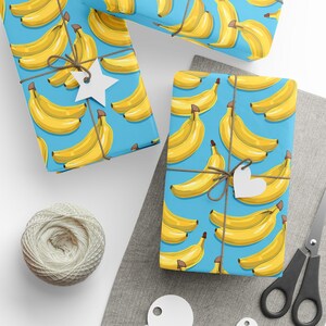Banana Gift Wrap, Pop Art Aesthetic, Premium Paper, Wrapping Paper ...