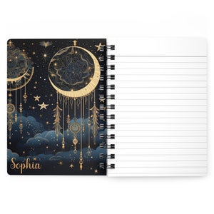 Personalized Celestial Journal, Night Sky Dream Notebook, Small Travel ...