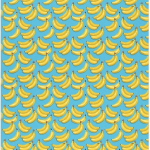 Banana Gift Wrap, Pop Art Aesthetic, Bananas on Blue Design, Premium ...