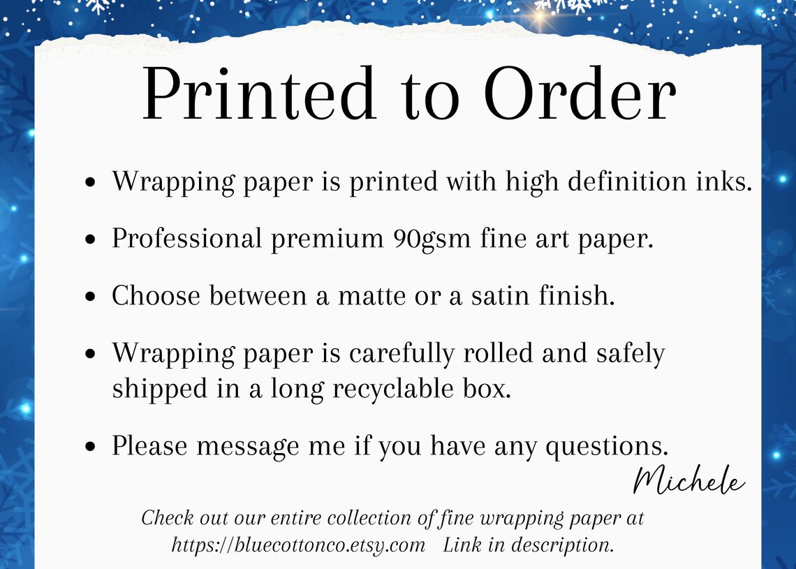 Purple Christmas Gift Wrap, Holiday Wrapping Paper, Whimsical Purple ...