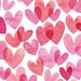 Valentine's Hearts Wrapping Paper, Watercolor Hearts Design, Valentine ...