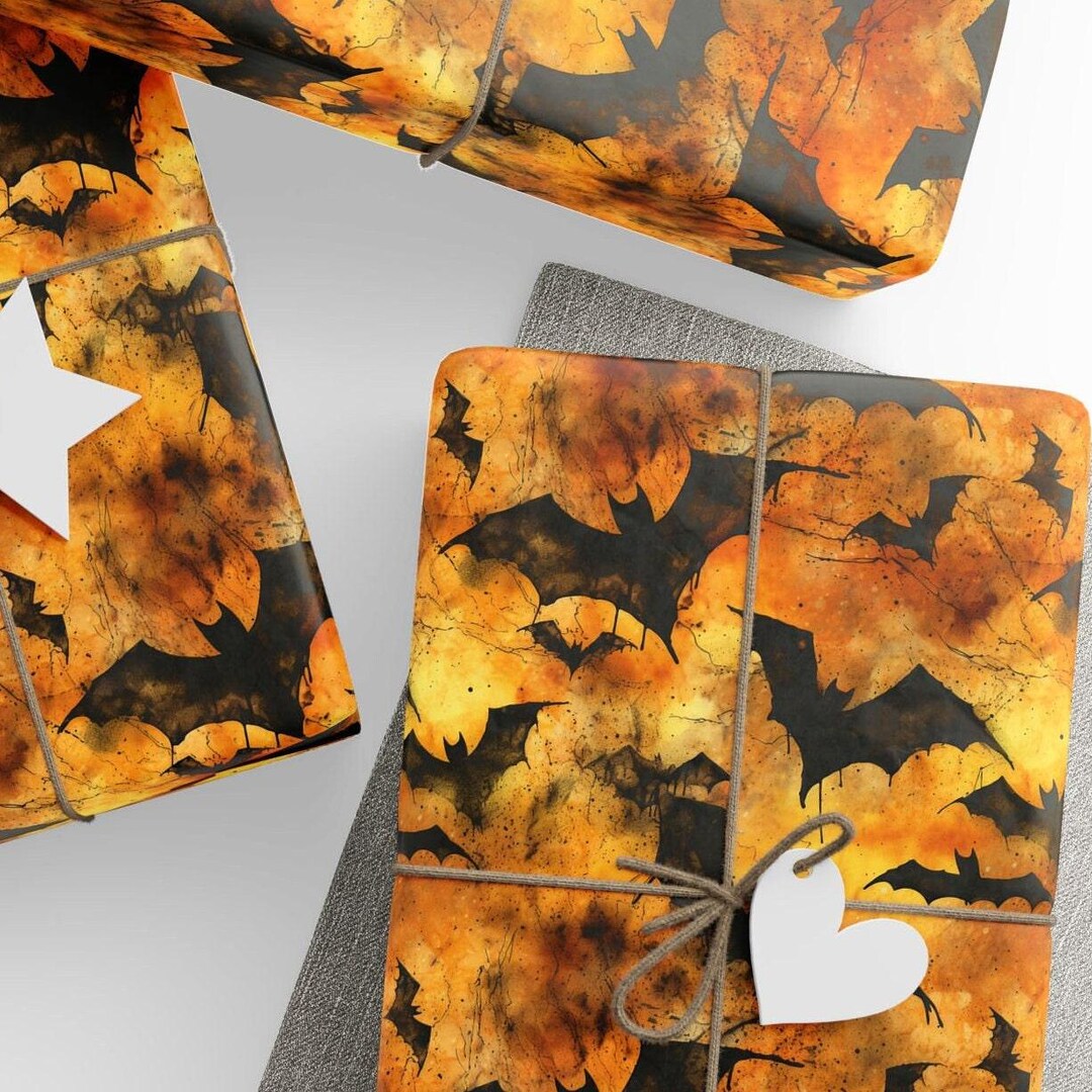 Gothic Bats Wrapping Paper, Premium Paper, Printed to Order - Etsy
