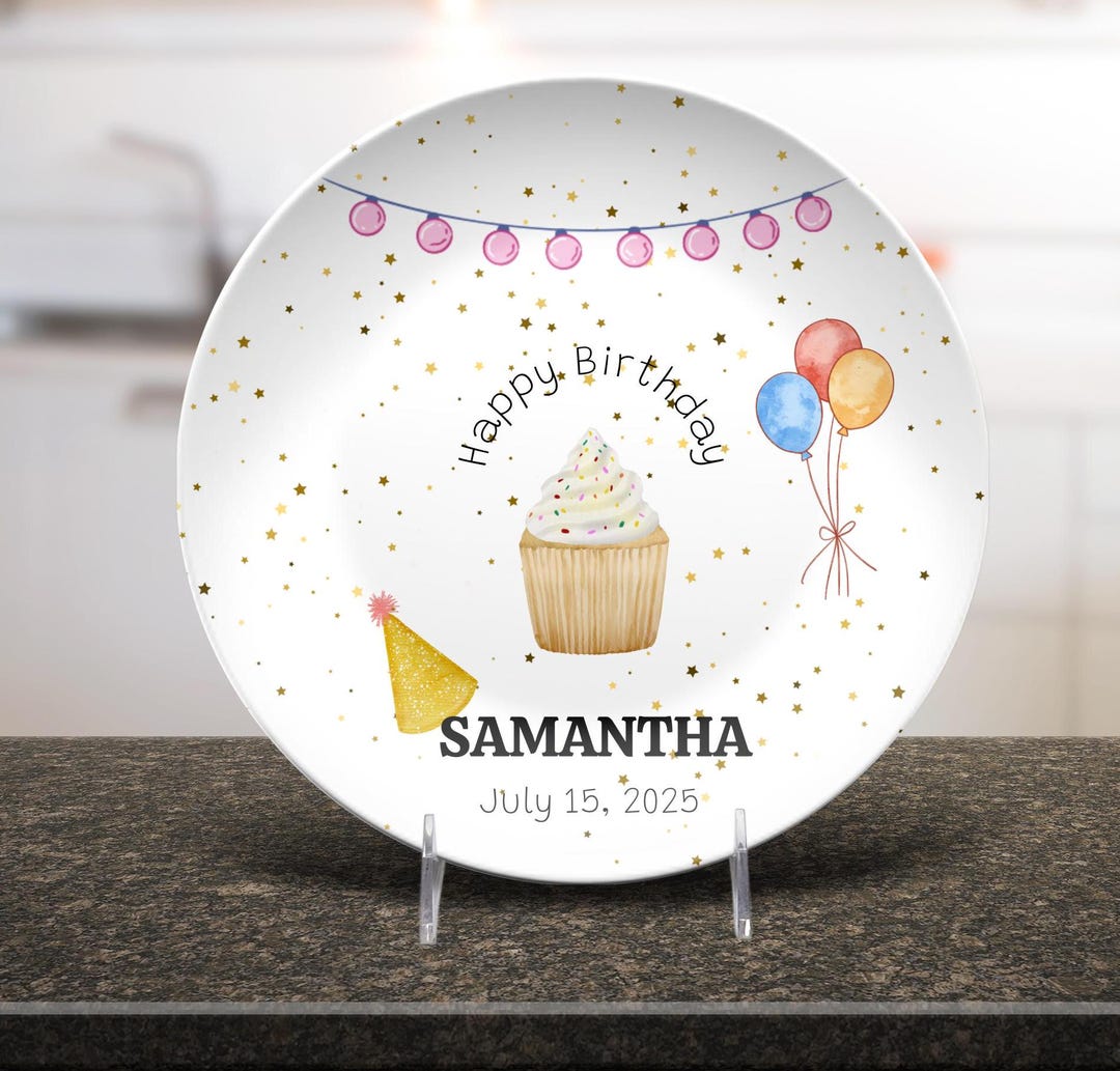 1st Birthday Plate - Smash Plate Cupcake Plate -first Birthday ...