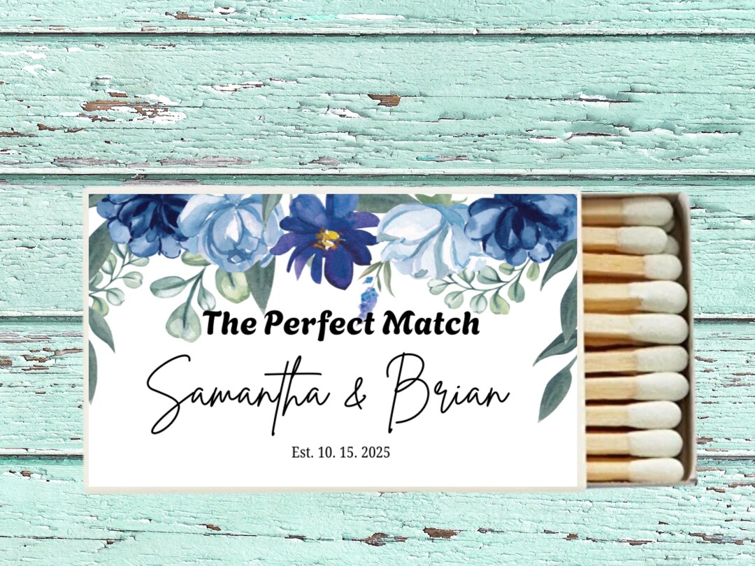 Custom Matchboxes, Personalized Matchbook Favors – 50 Wedding ...