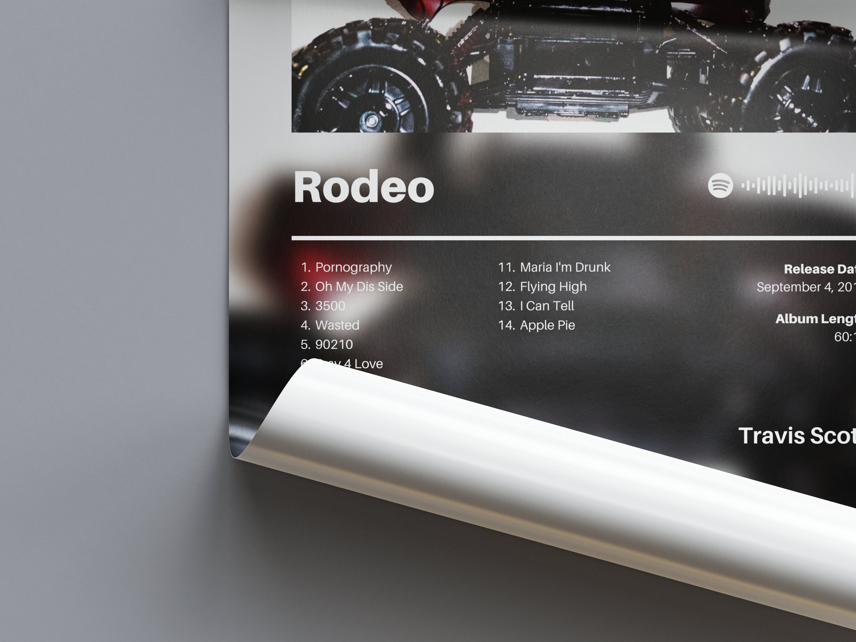 Travis Scott Poster / Rodeo Poster / Travis Scott Rodeo Tracklist ...