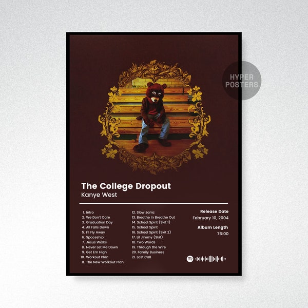 College Dropout Wall Art - Etsy Australia