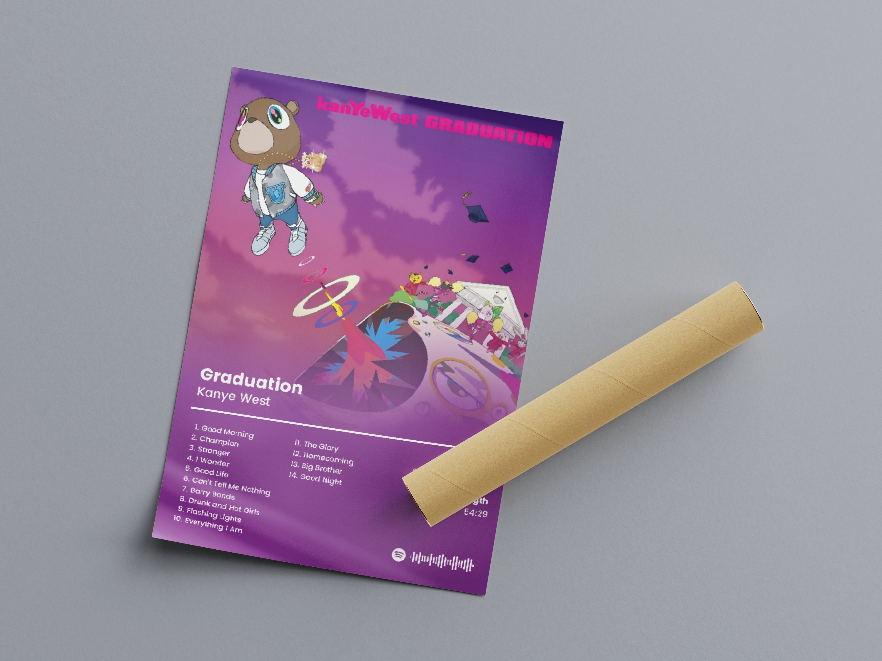 Kanye West Poster / Graduation Poster / Kanye West Graduation Tracklist ...