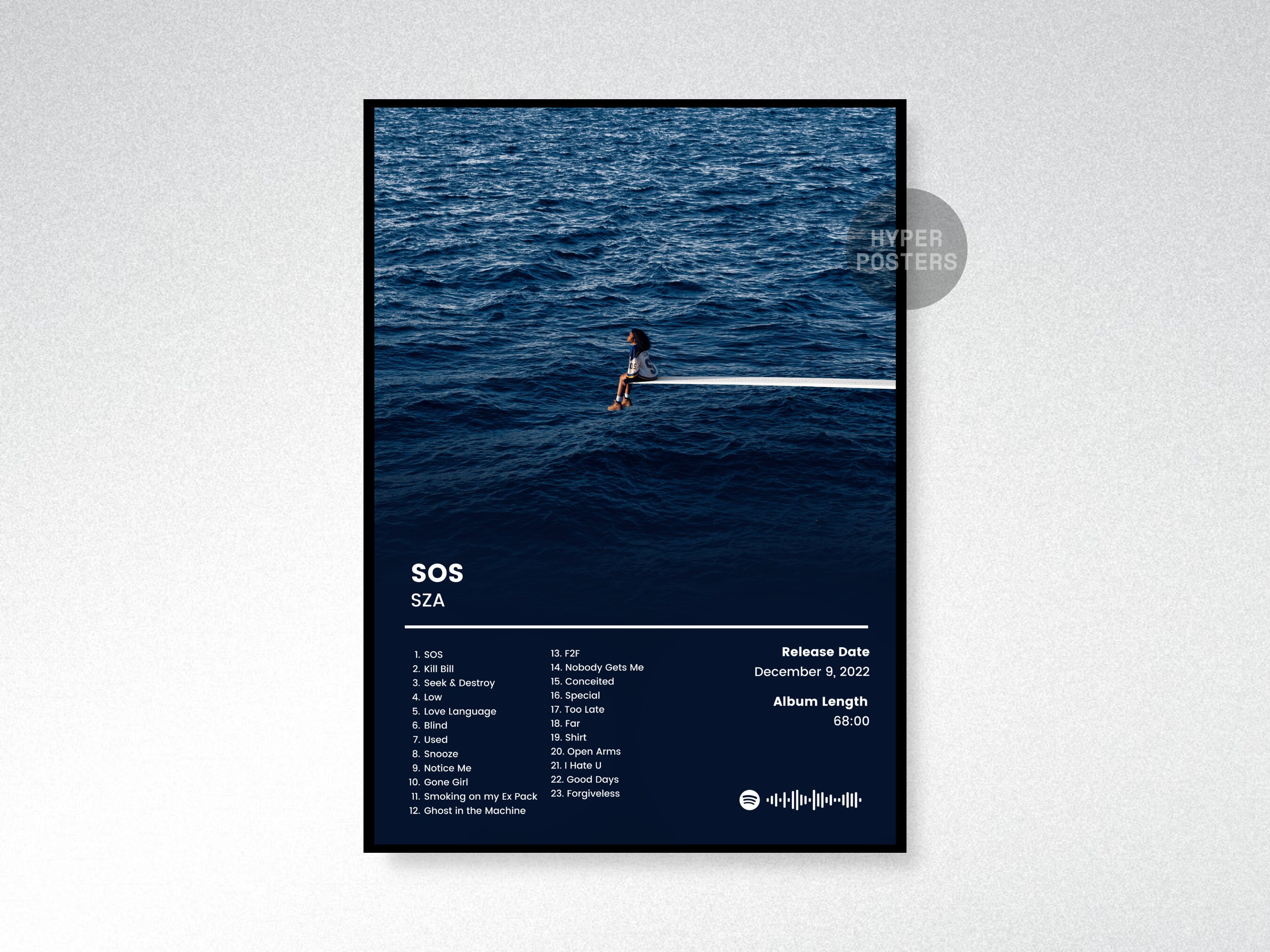 SZA Poster / SOS Poster / SZA Sos Tracklist / Album Cover Poster