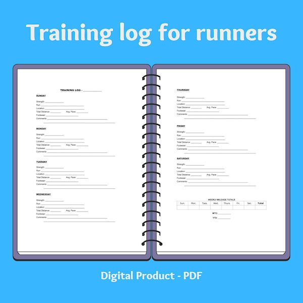 Running Log - Etsy
