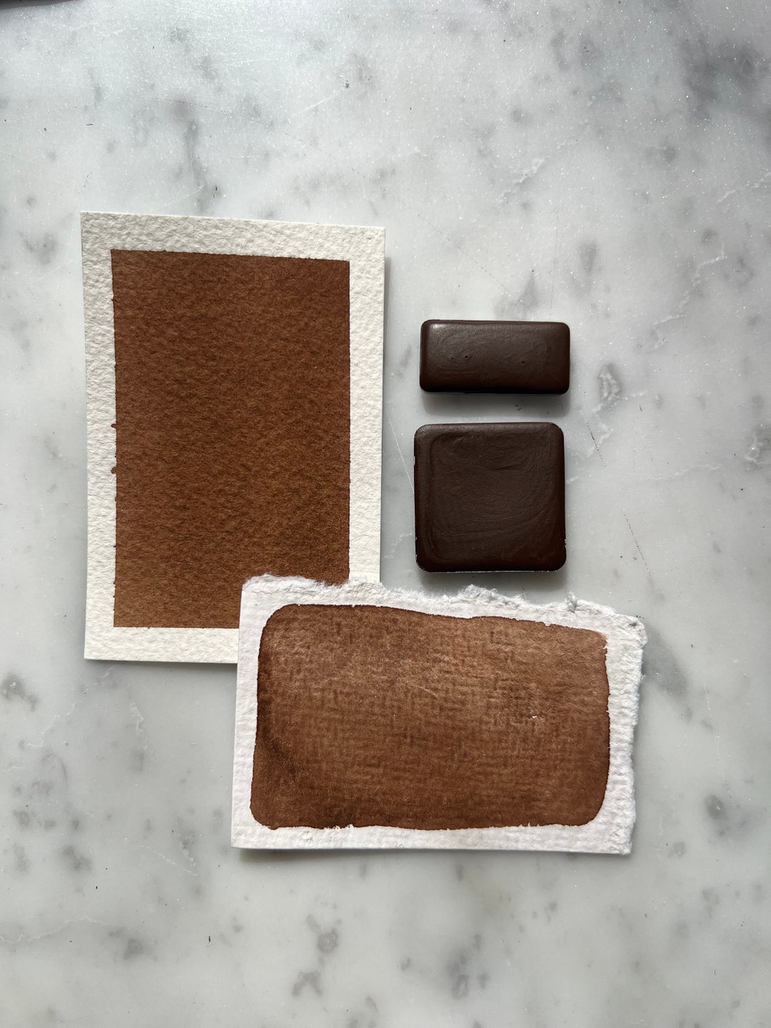 Italian Umber | Handmade Watercolor | Half Pan | Quarter Pan - Etsy