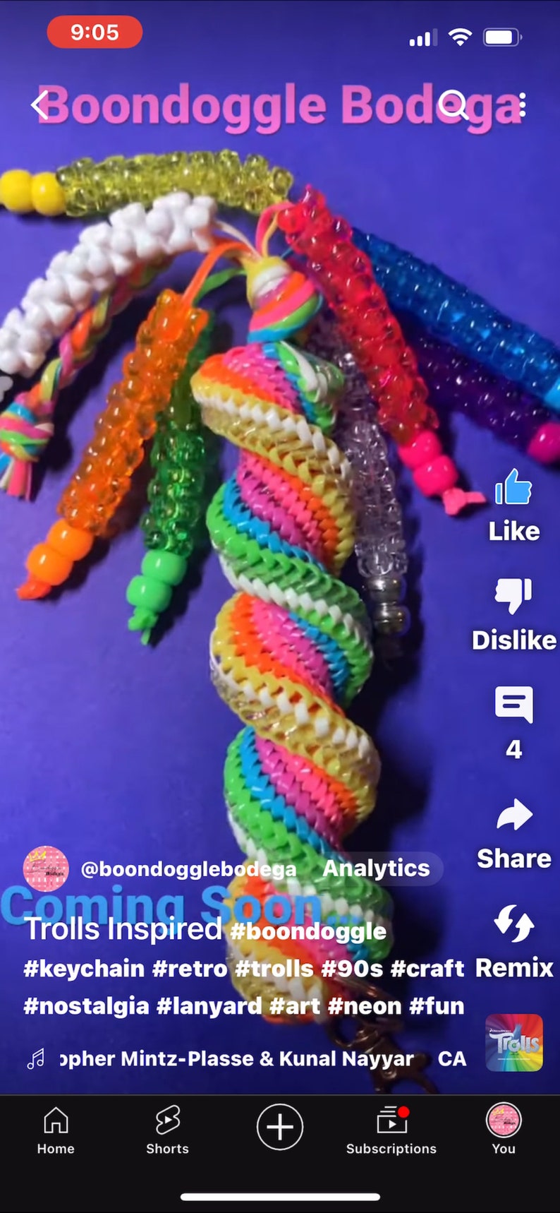 A Trolls Inspired Boondoggle - Etsy