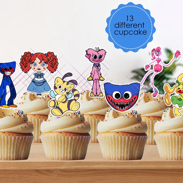 Poppy Playtime Cupcake Toppers - Etsy