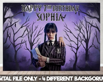 Wednesday Backdrop - Etsy