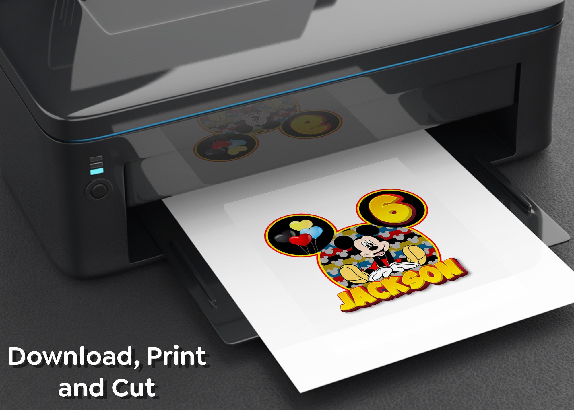 Printable Mickey Mouse Cake Topper Mickey Mouse Party - Etsy Australia