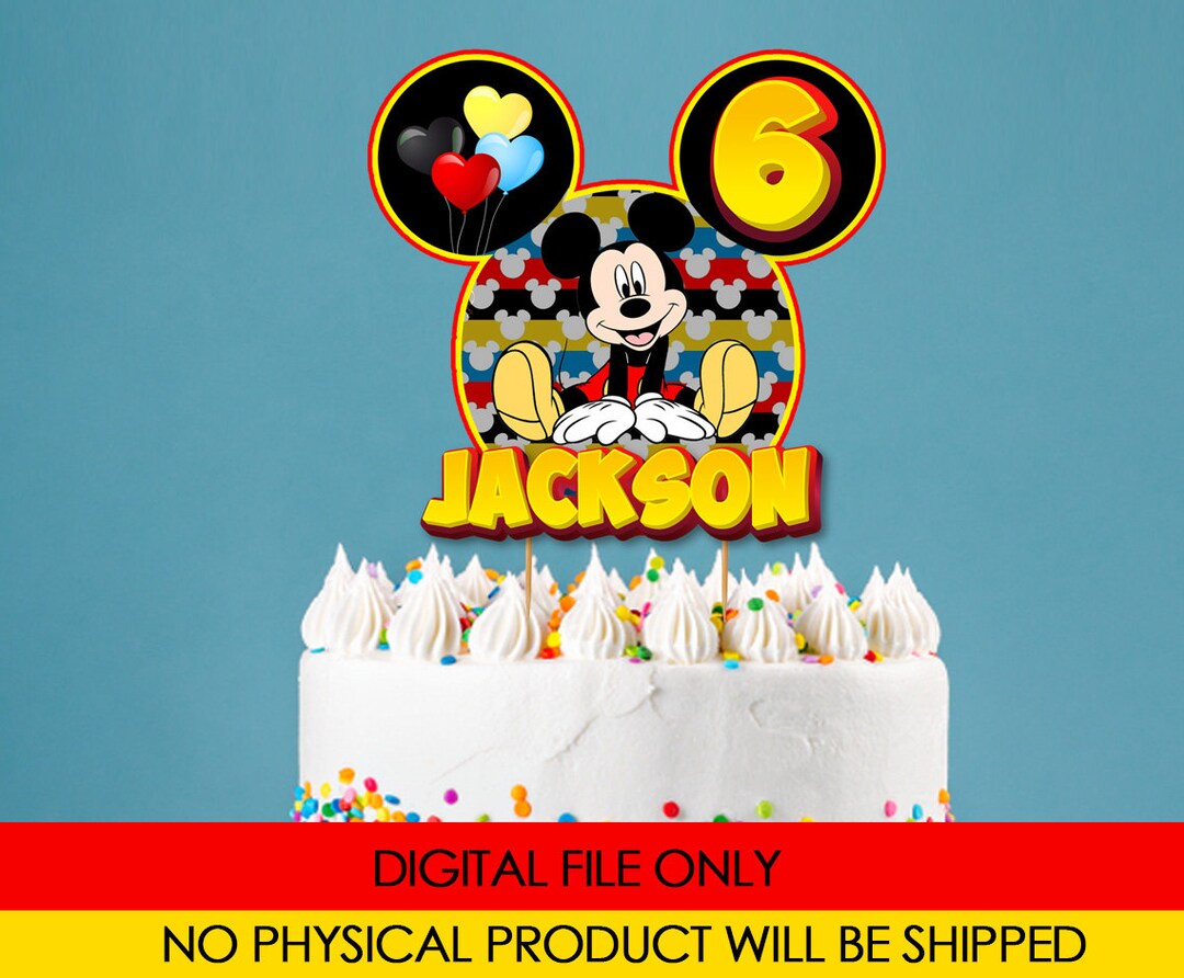 Printable Mickey Mouse Cake Topper Mickey Mouse Party - Etsy Australia