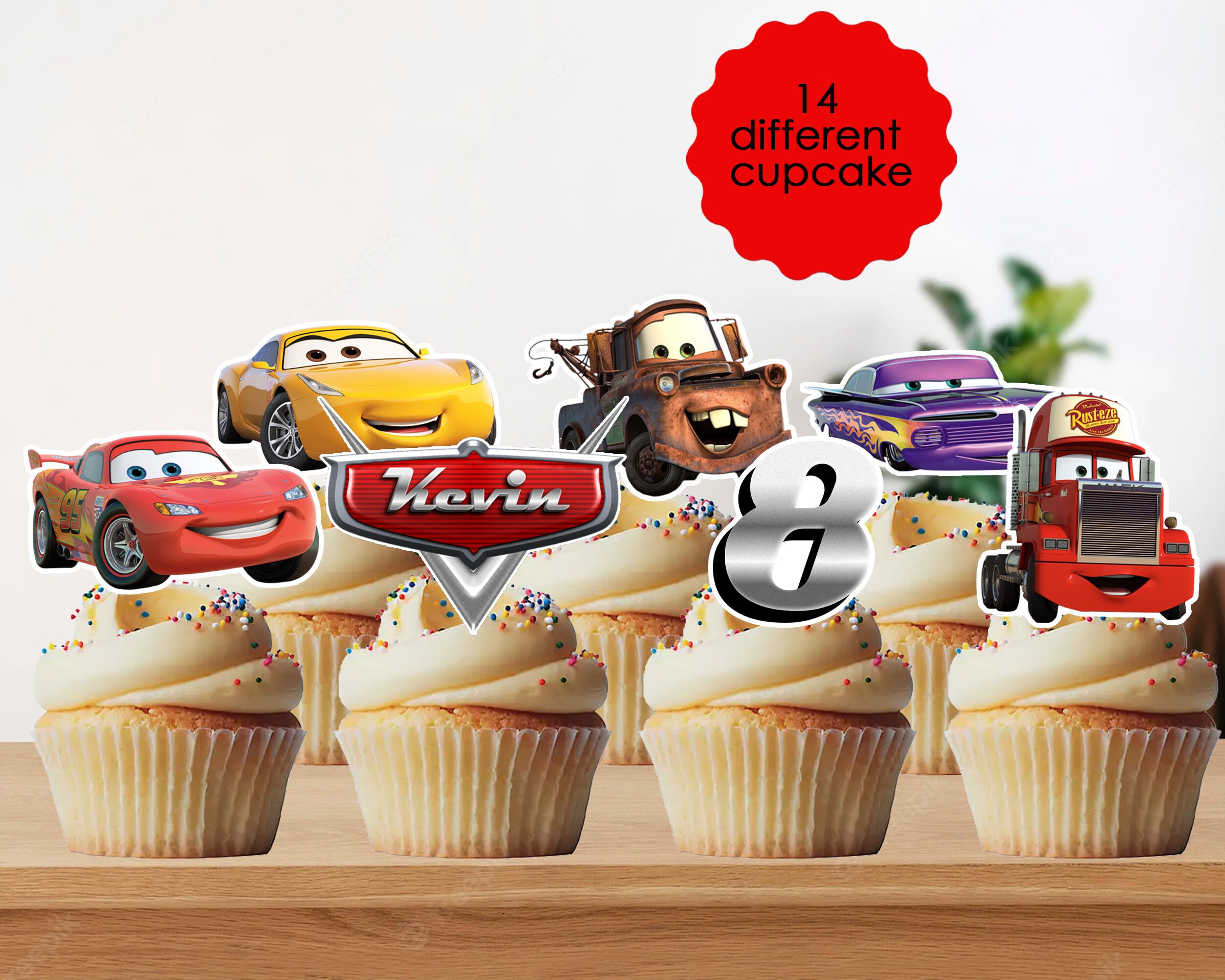 Lightning Mcqueen Cupcakes