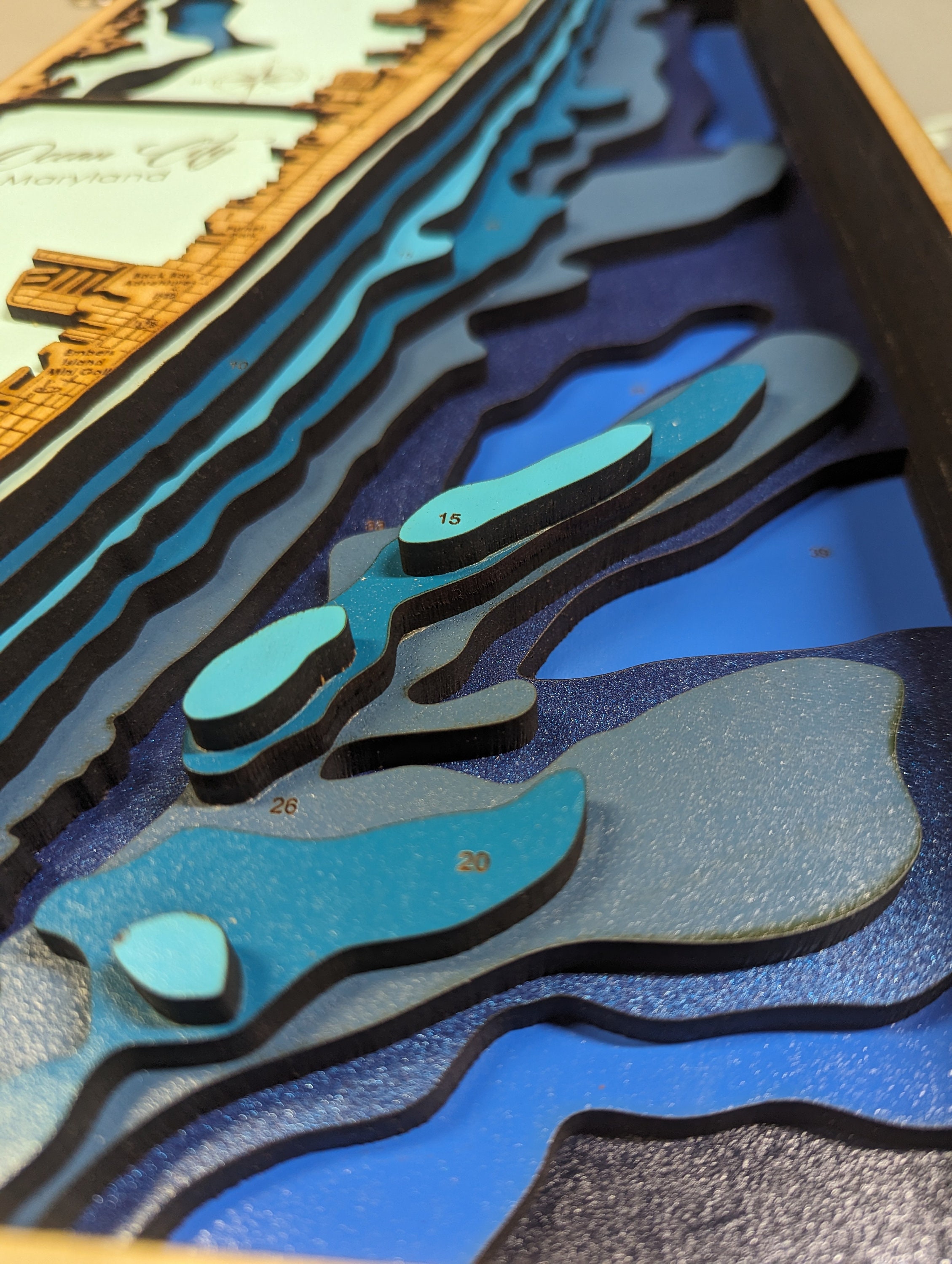 Any Lake or Coastal Map Made to Order for You Wood, Hand Painted, Laser ...