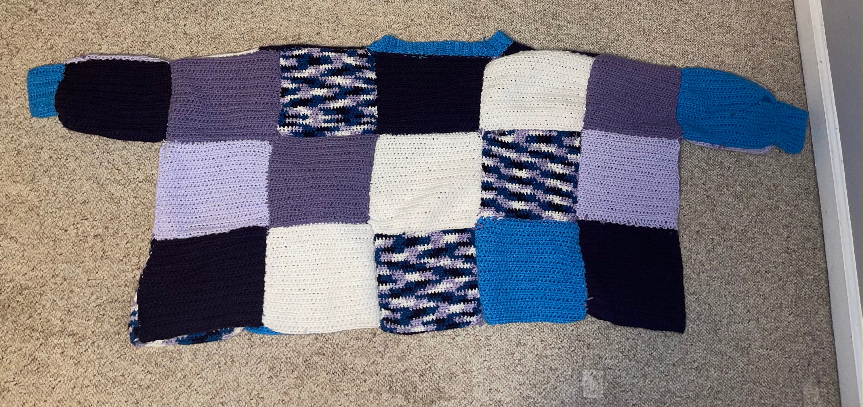 Patchwork Crochet Cardigan - Etsy