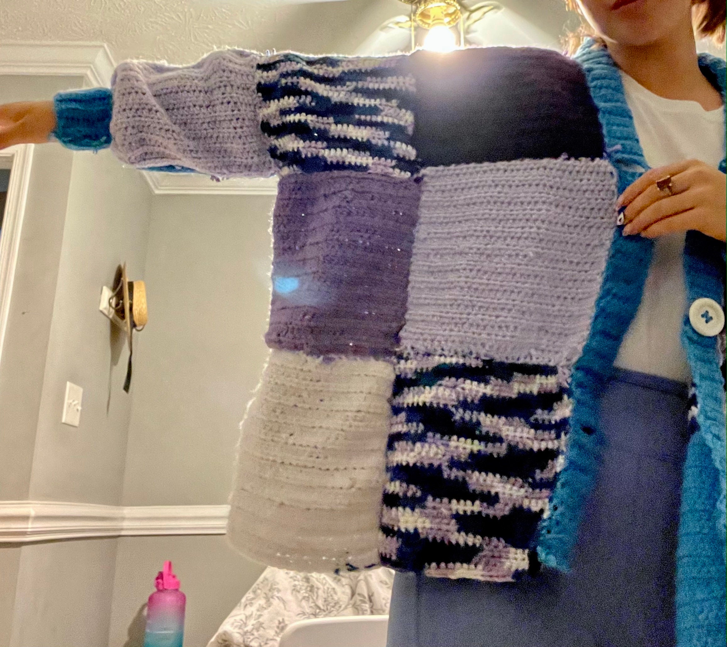 Patchwork Crochet Cardigan - Etsy