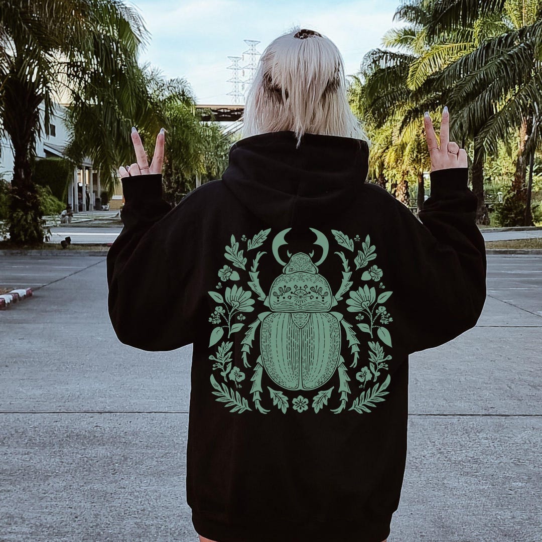 Beetle Hoodie: Insect Graphic Hooded Sweatshirt - Etsy