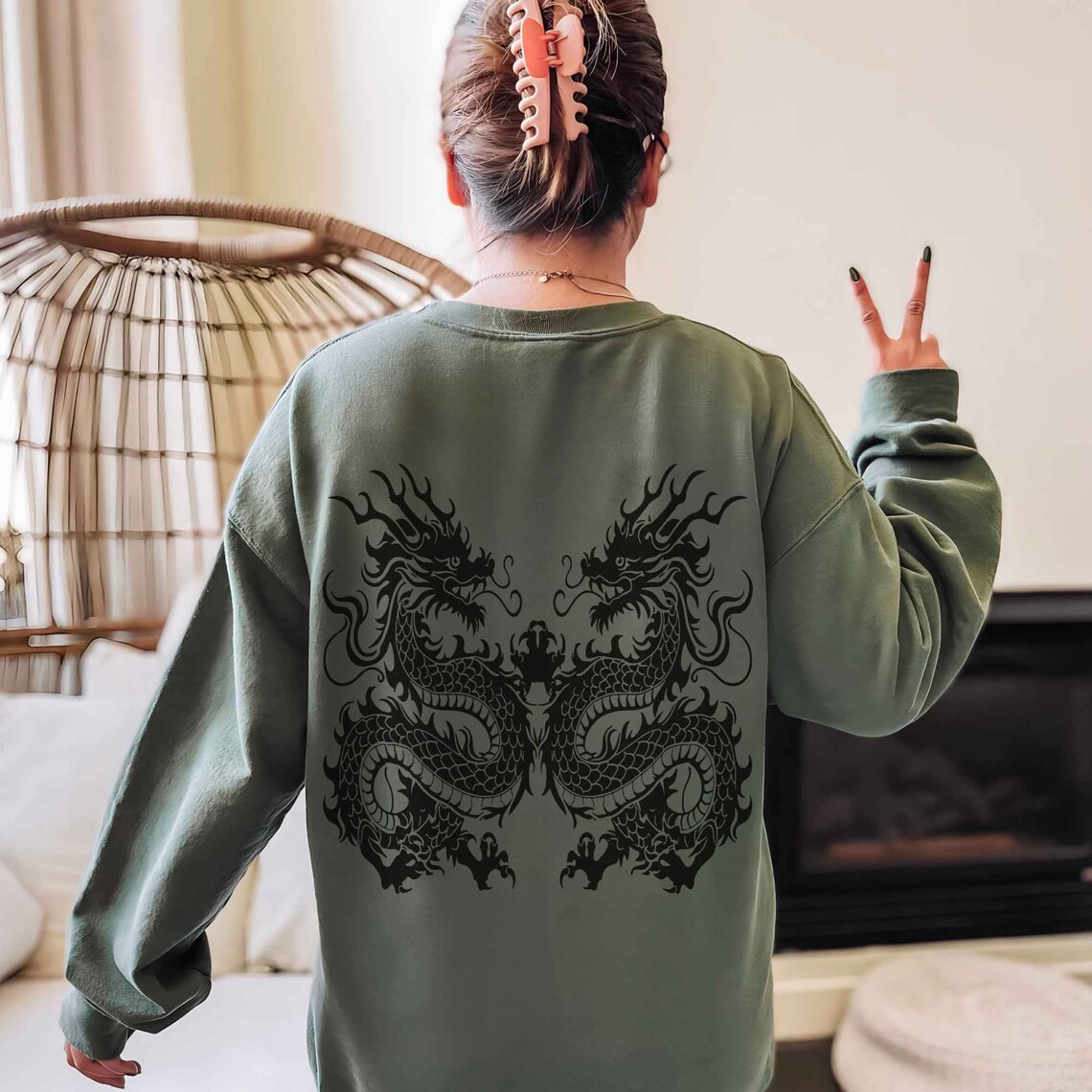 Dragon Sweatshirt Dragon Sweater Year of the Dragon Chinese New Year ...