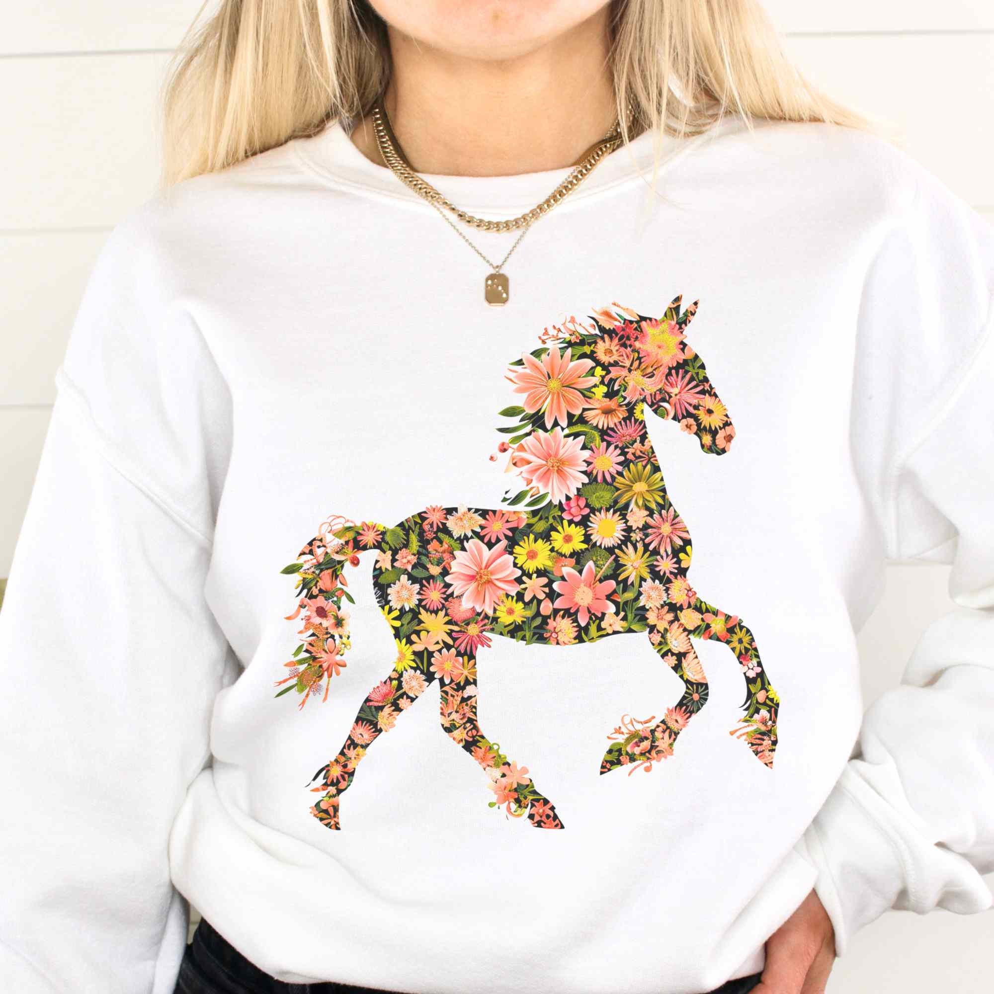 Horse Sweatshirt Horse Sweater Horse Stuff Horse Girl Horse Show Gift ...