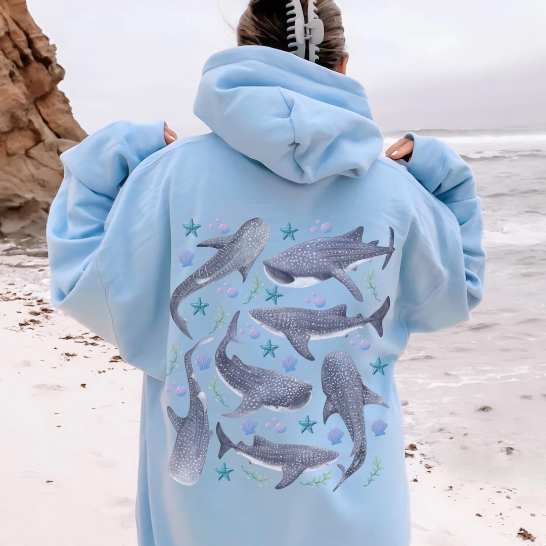 Whale Shark Hoodie Whale Shirt Shark Whale Sweatshirt Whale Sweater ...