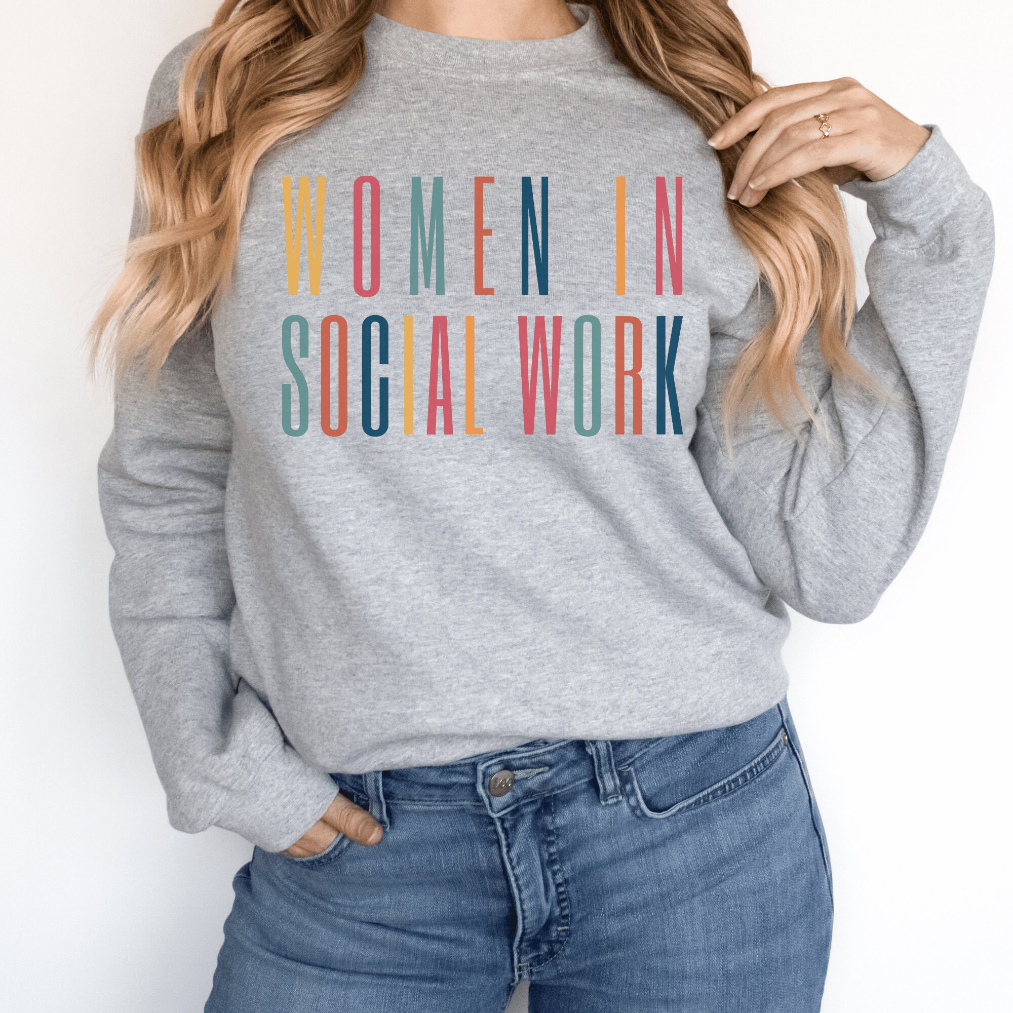 Women in Social Work Sweatshirt, Social Worker Shirt, MSW Graduation ...