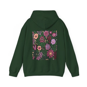 Flower Hoodie Oversized Hoodie Wildflowers Hoodie Cute Hoodies Nature ...