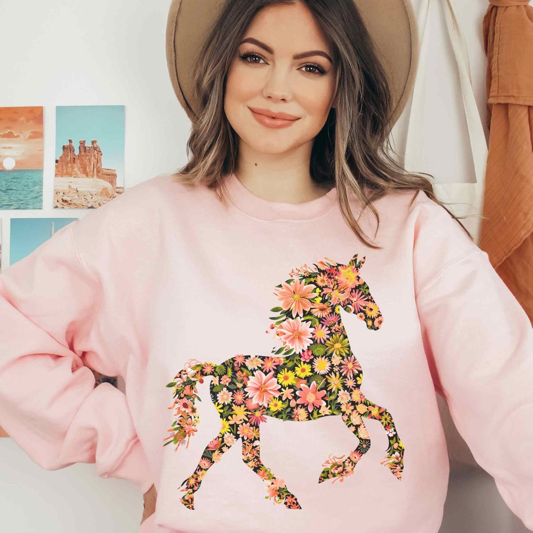 Horse Sweatshirt Horse Sweater Horse Stuff Horse Girl Horse Show Gift ...