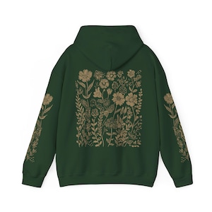 Brown Wildflower Hoodie Tween Girl Clothes Flower Hoodie Cute Womens ...